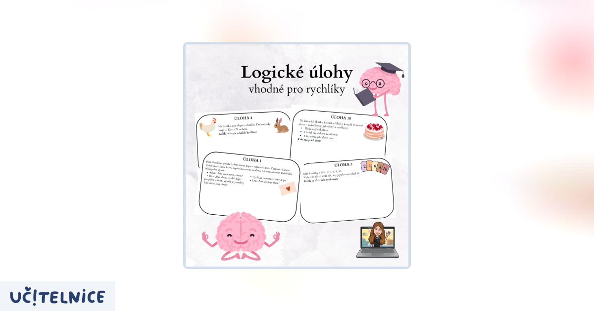 Logické úlohy - pro rychlíky | Učitelnice