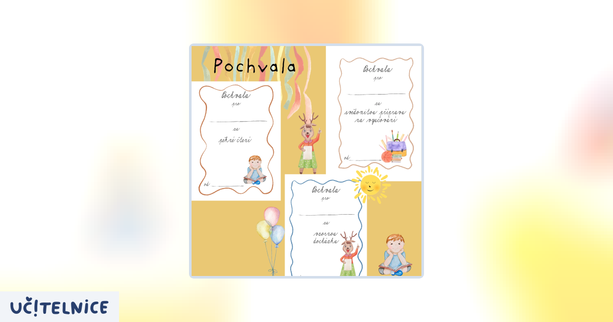 Pochvala | Učitelnice