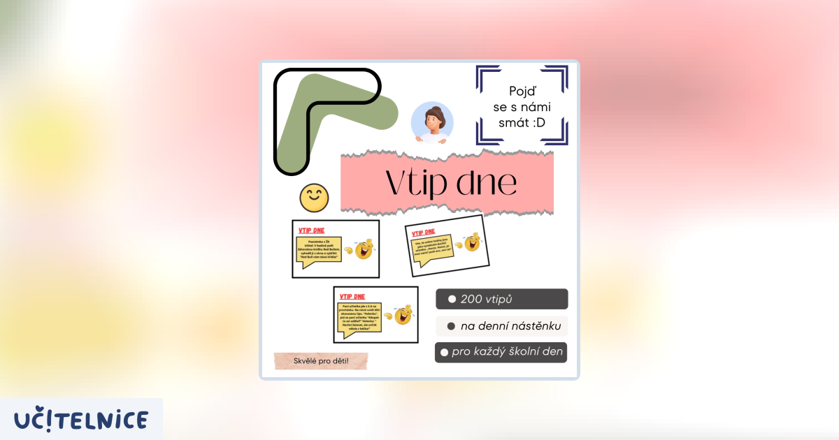 Vtip dne - materiál na denní nástěnku | Učitelnice