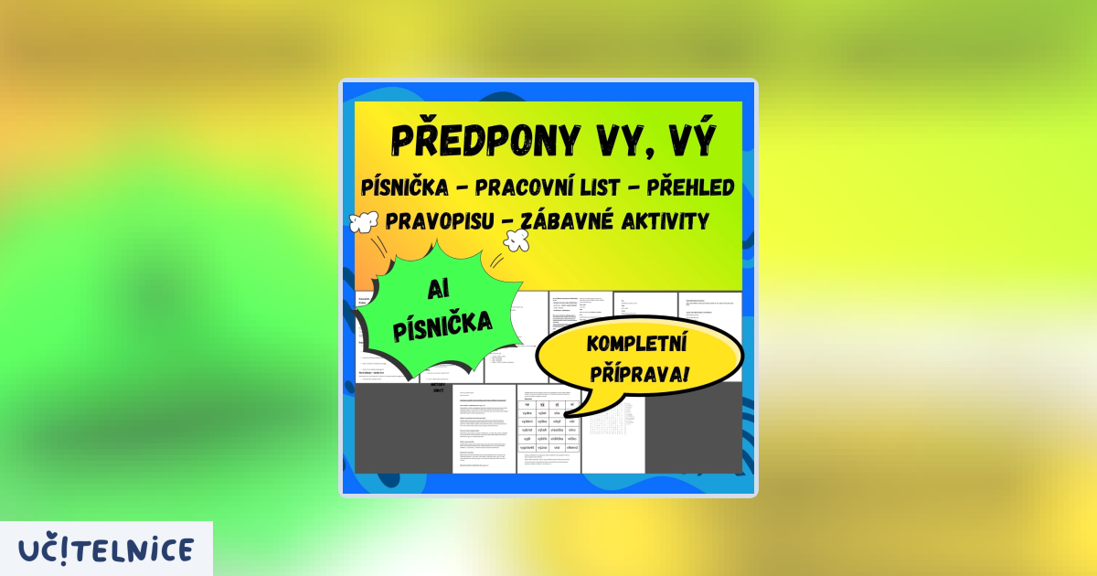Zábavné procvičování předpon VY-, VÝ- a slov s VI-, VÍ- s písničkou ...