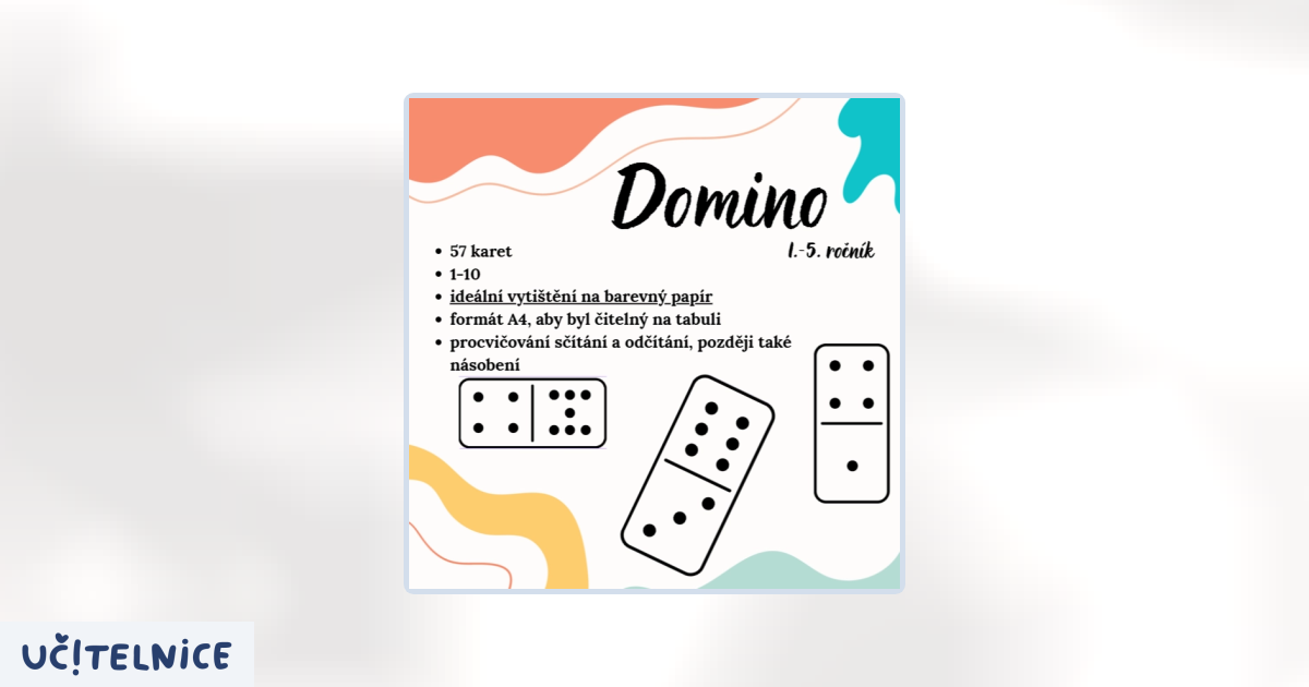 Domino 1-10 | Učitelnice