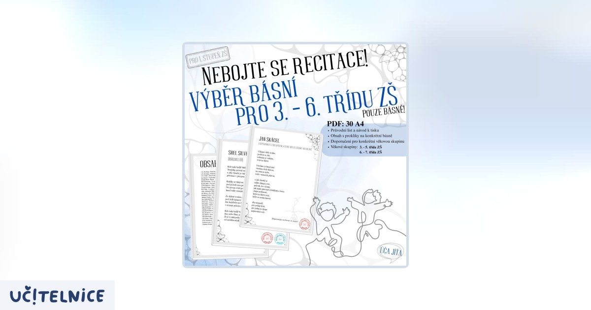 Nebojte se RECITACE - výběr básní pro 3. - 6. třídu | Učitelnice