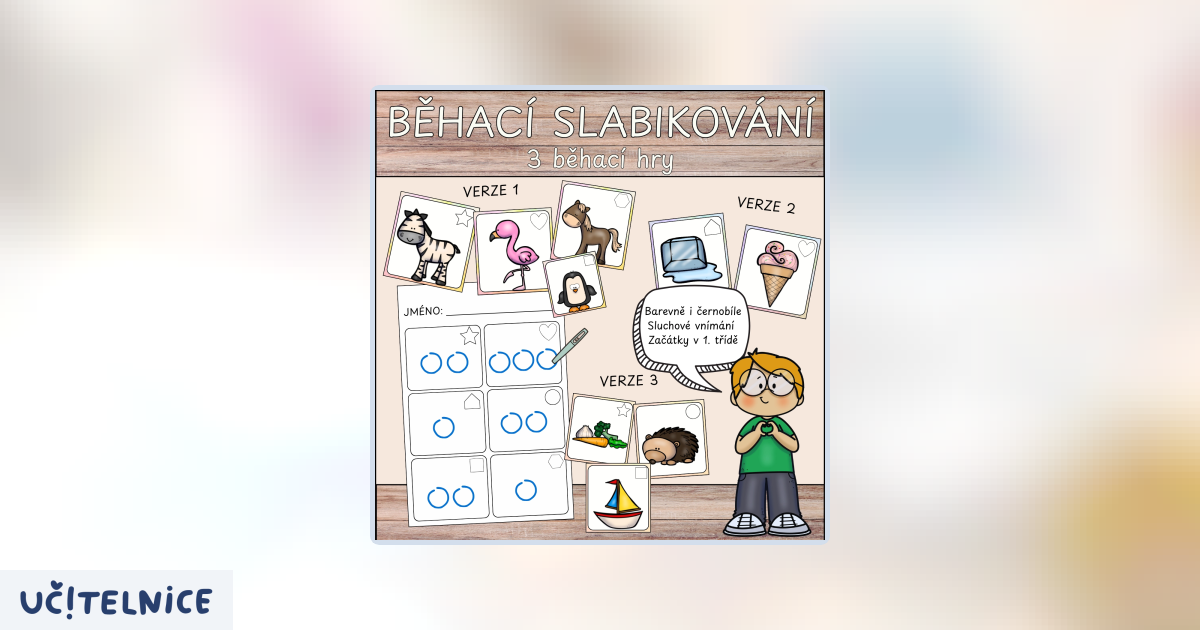 Běhací slabikování - počet slabik, délky slabik | Učitelnice