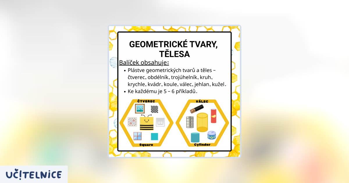 Geometrické tvary, tělesa | Učitelnice