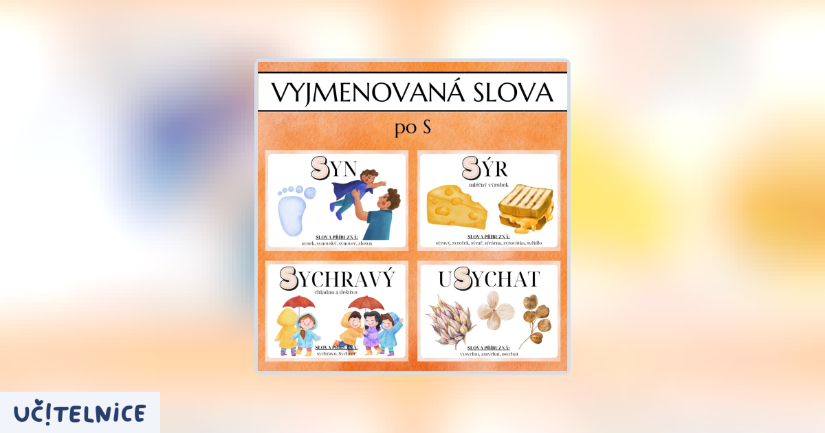 vyjmenovaná slova po S | Učitelnice