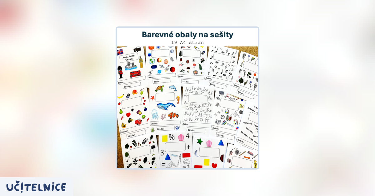 Obaly na sešity - barevné | Učitelnice