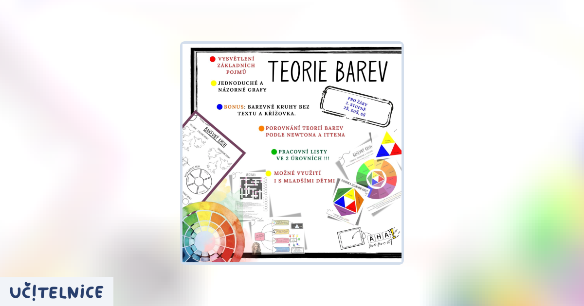 TEORIE BAREV - pracovní sešit pro 2 stupeň ZŠ | Učitelnice