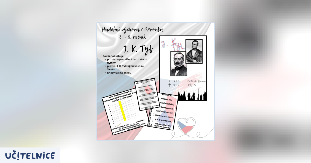 Zajímavosti J. K. Tyl - Domov/ Má vlast | Učitelnice