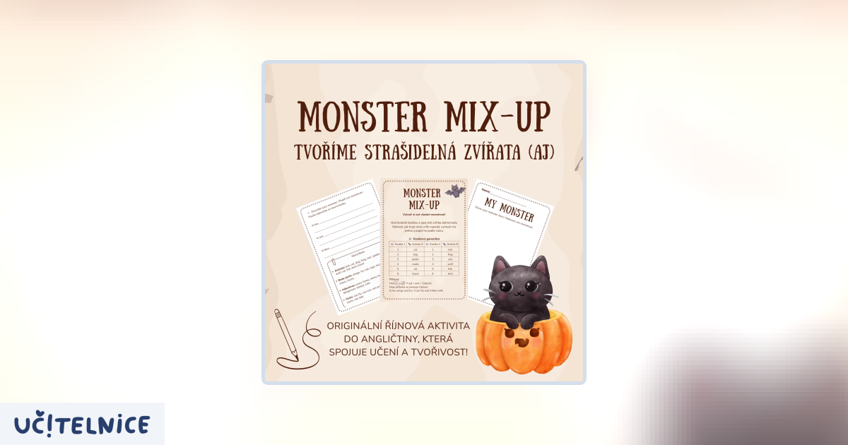 Monster Mix-Up – tvoříme strašidelná zvířata (Halloween aktivita ...