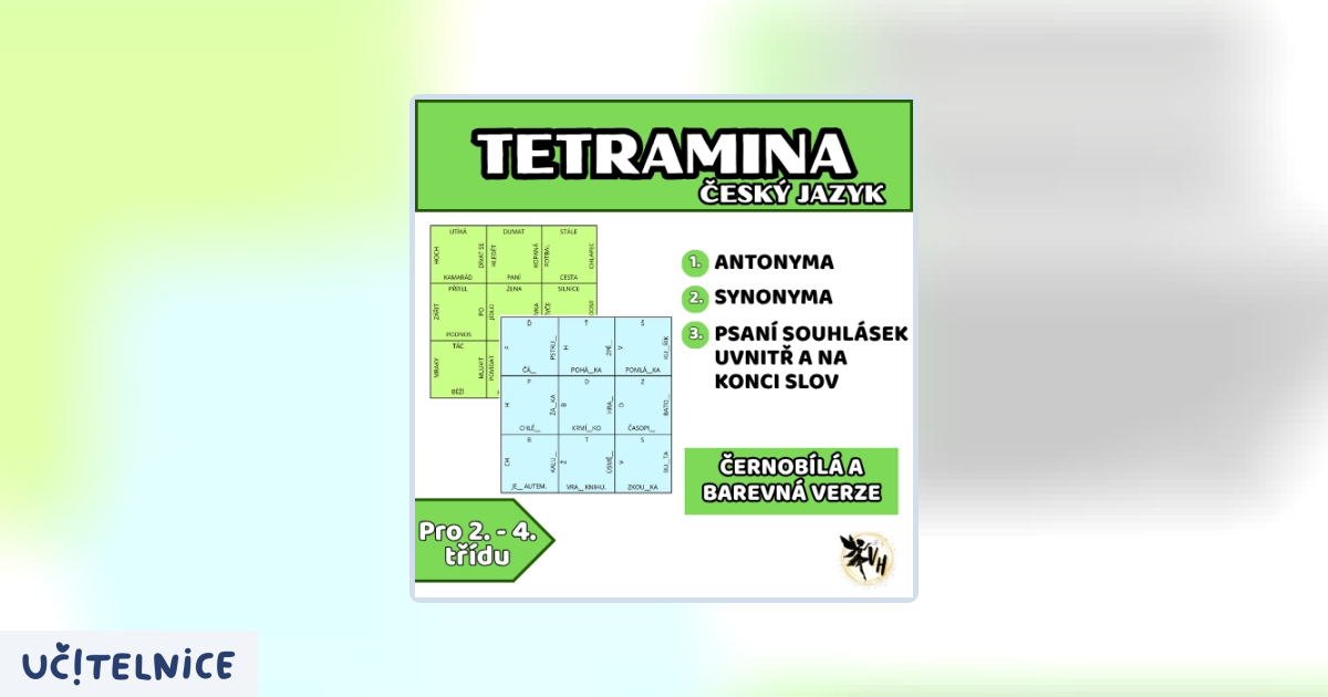 Tetramina - český jazyk | Učitelnice
