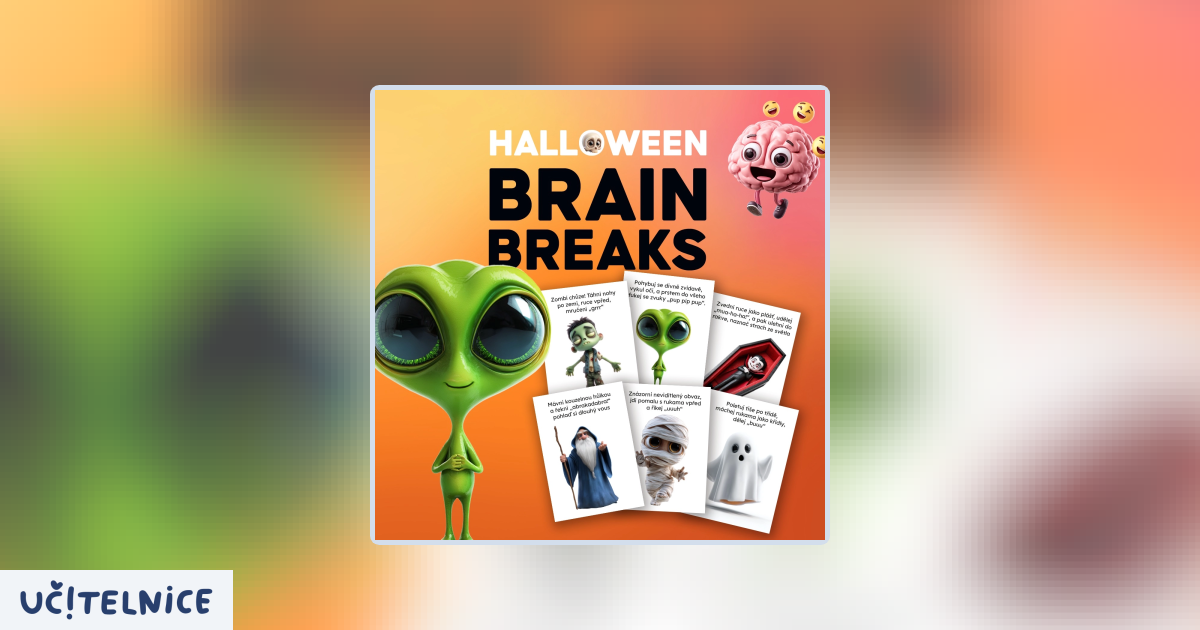 🧠🎃 Halloween Brain Breaks – pohybové karty | Učitelnice