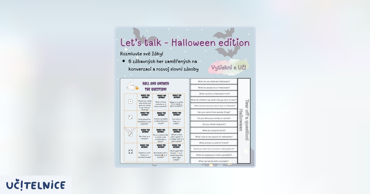 Let's talk - Halloween edition | Učitelnice