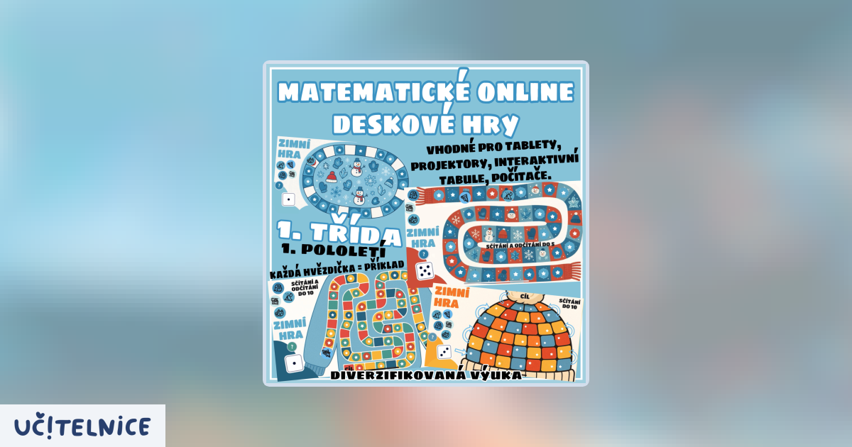 4 matematické online deskové hry, 1. třída | Učitelnice