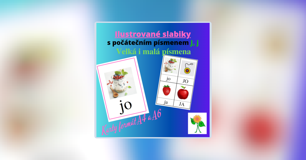 Ilustrované slabiky s písmenem J, j | Učitelnice