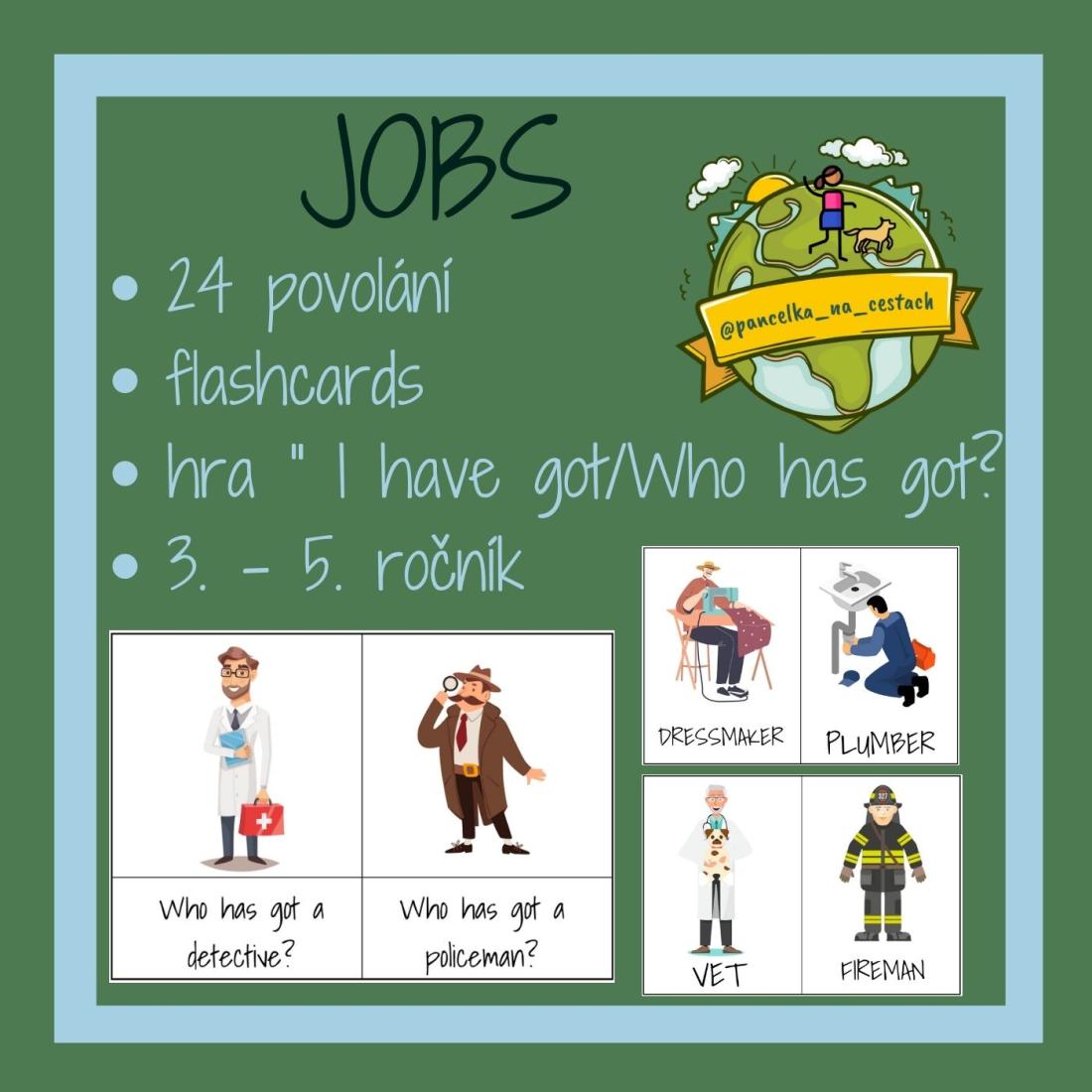 JOBS - flashcards and game | Učitelnice