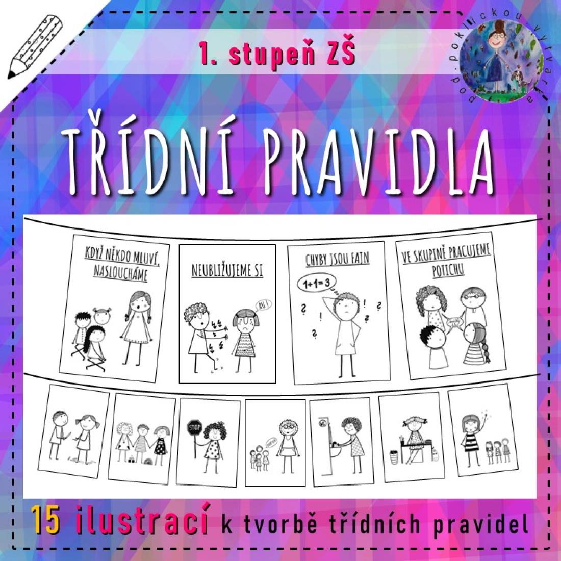 Třídní pravidla - 15 ilustrací k tvorbě třídních pravidel | Učitelnice