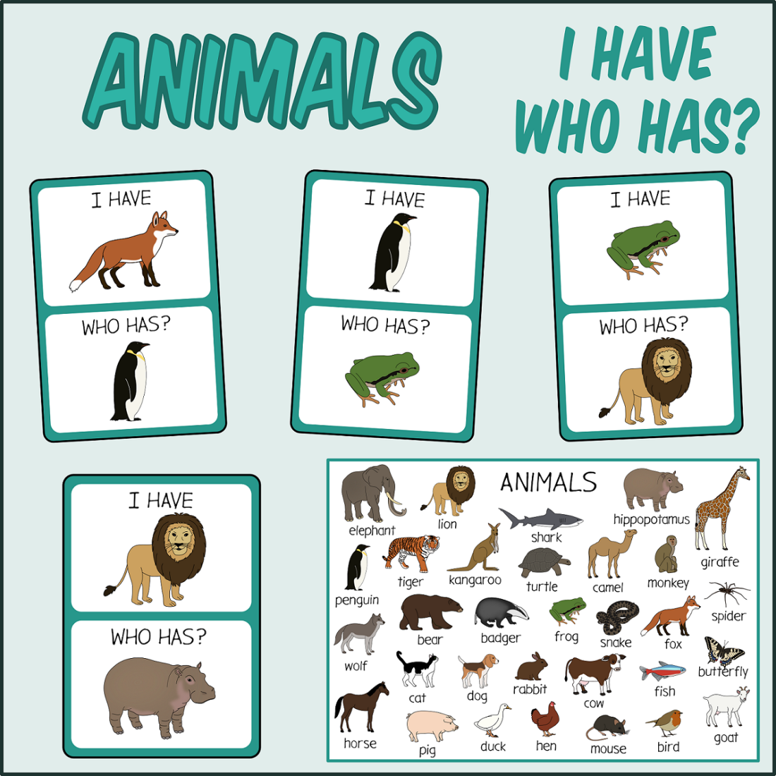I have, who has? - Animals | Učitelnice