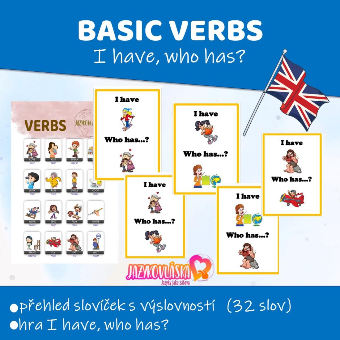 Materiál - Basic verbs I HAVE, WHO HAS?