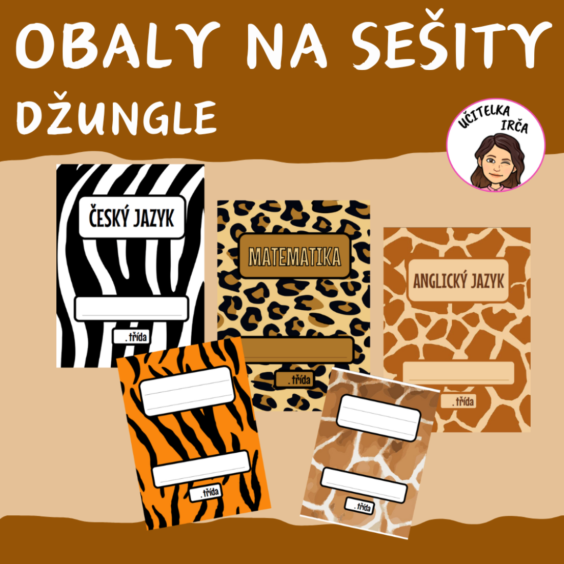 Materiál - Obaly na sešity - DŽUNGLE