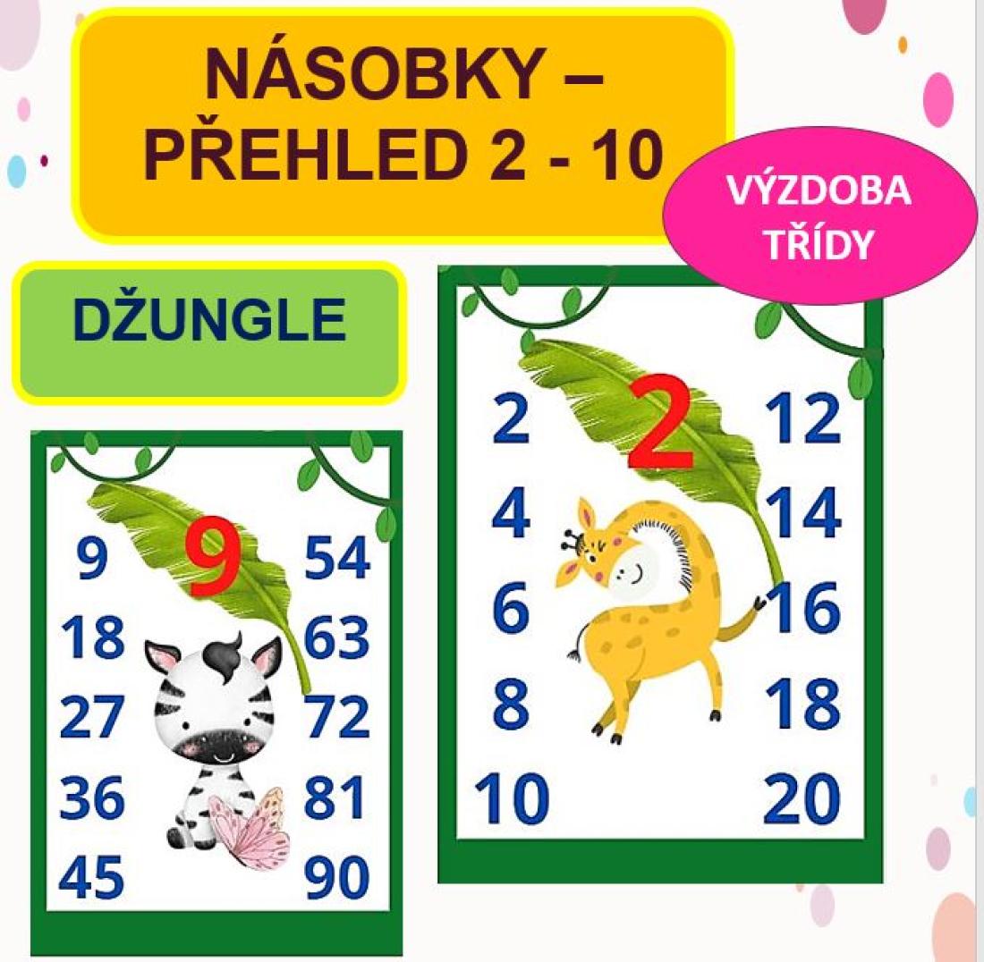 NÁSOBKY - DŽUNGLE 2 - 10 | Učitelnice