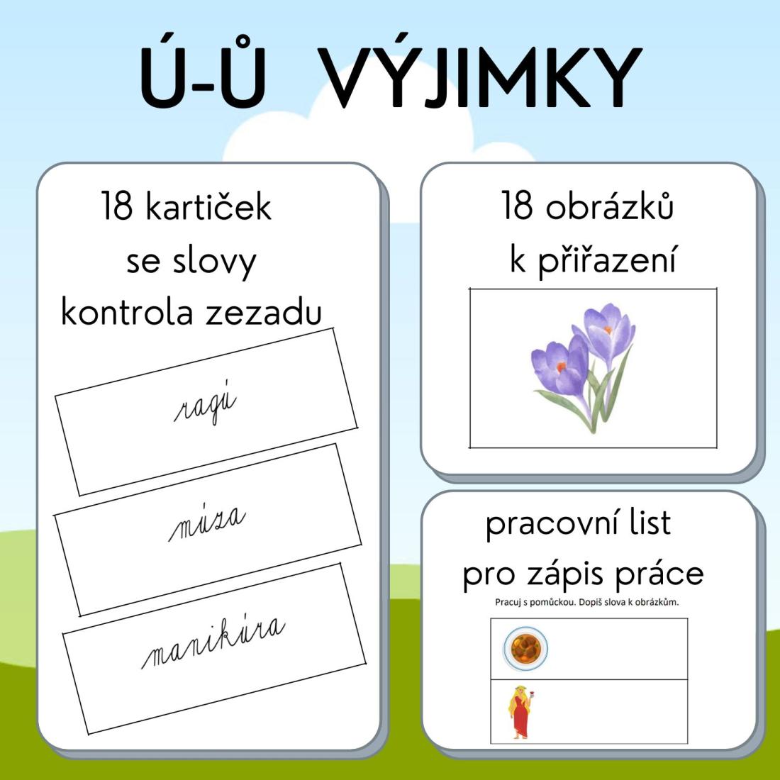 Výjimky ů/ú | Učitelnice