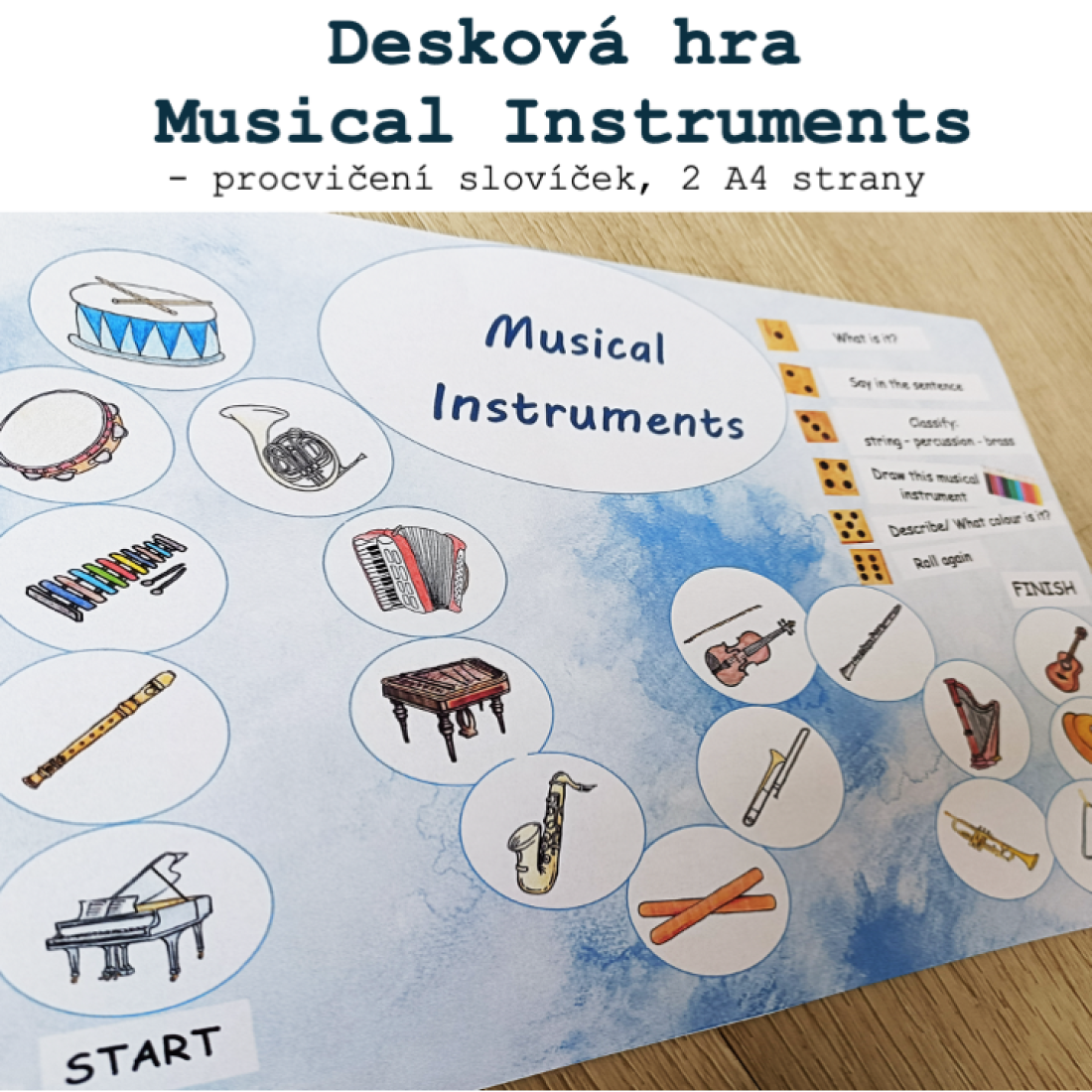 Musical Instruments - Board game | Učitelnice