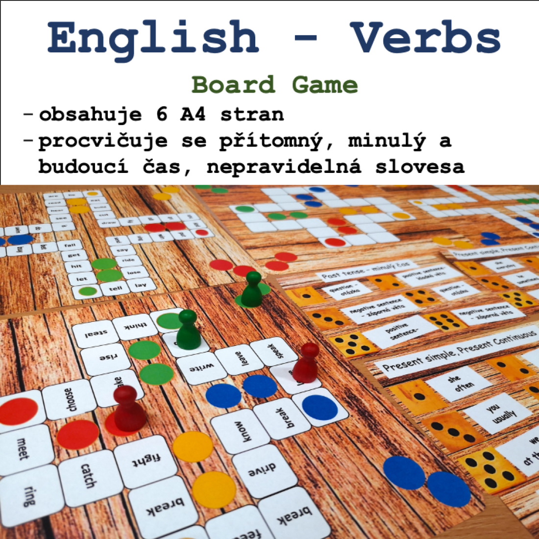 Board game - English Irregular Verbs | Učitelnice