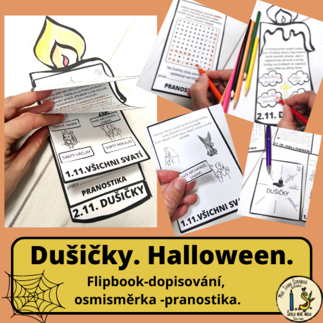 Dušičky. Halloween. Flipbook. Osmisměrka... | Učitelnice