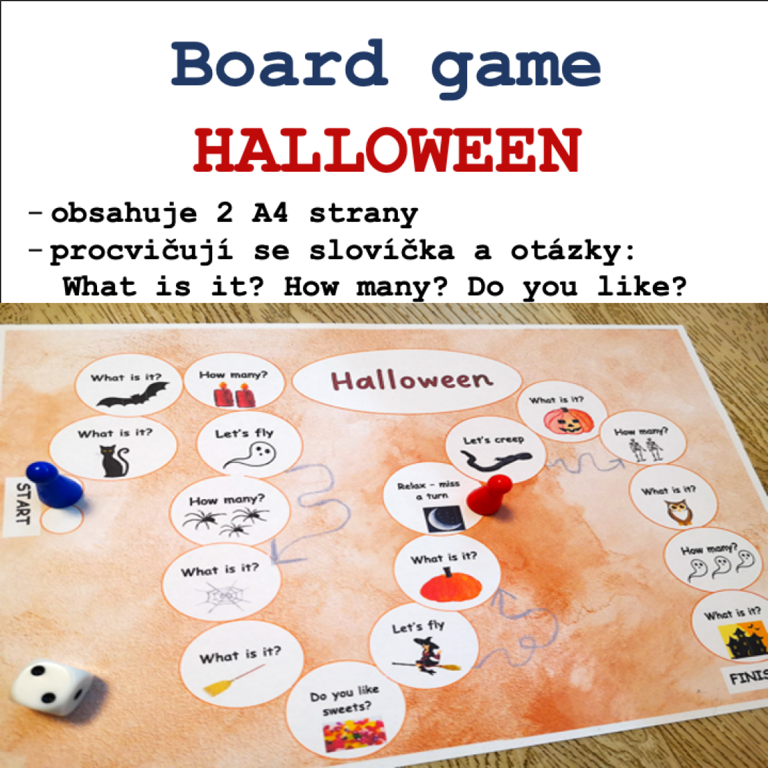 Halloween - Board game | Učitelnice