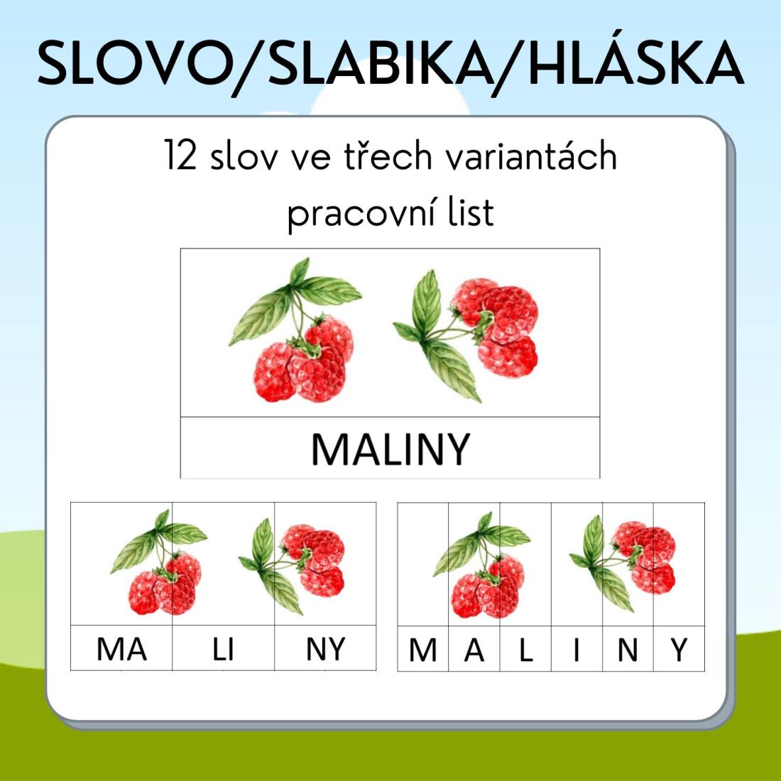 Hláska - slabika - slovo | Učitelnice