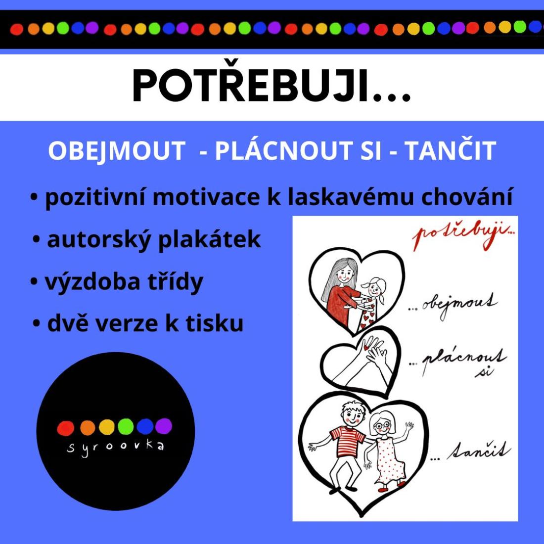 Potřebuji obejmout - plácnout si - tančit. | Učitelnice