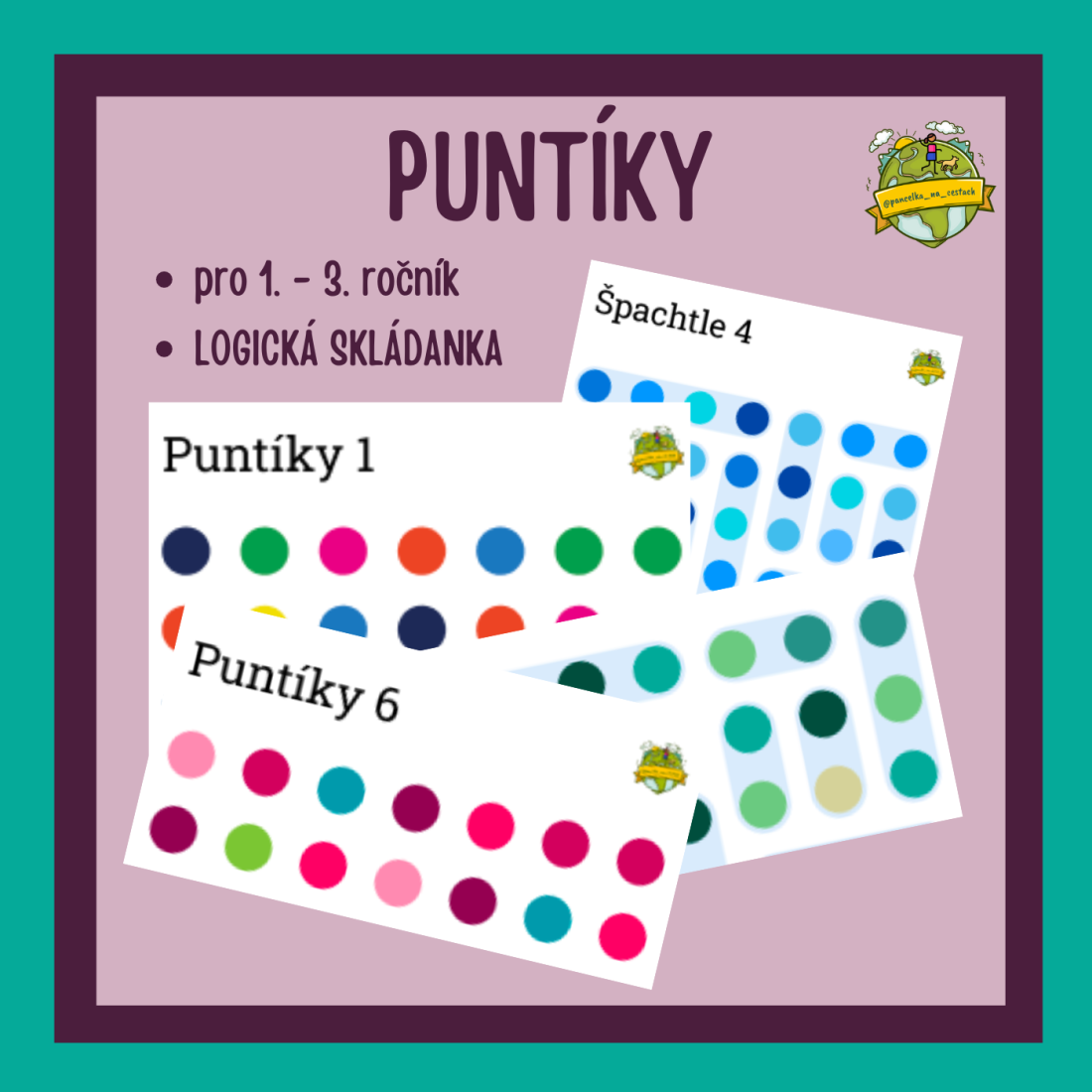 Puntíky - logická skládanka | Učitelnice