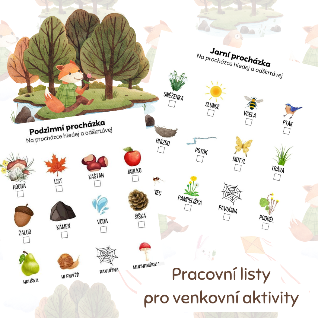 Pracovní listy pro venkovní aktivity | Učitelnice