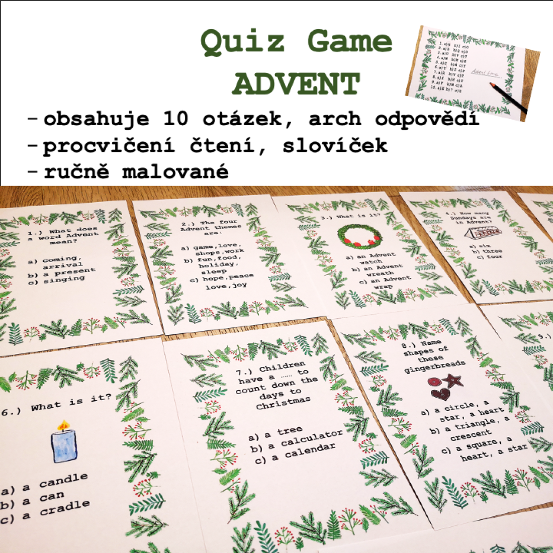 Advent - Quiz Game | Učitelnice