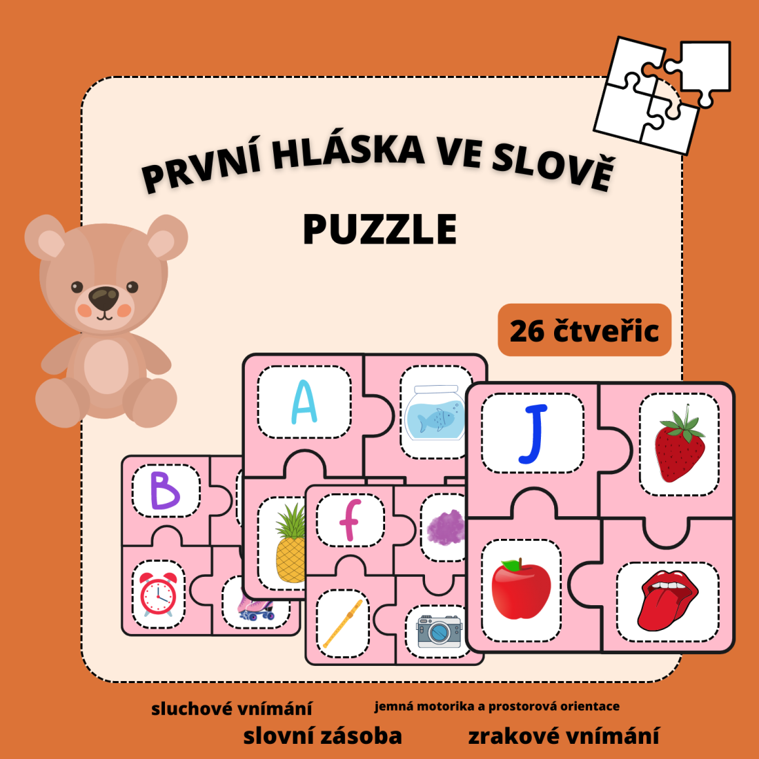 Materiál - PUZZLE - první hláska ve slově