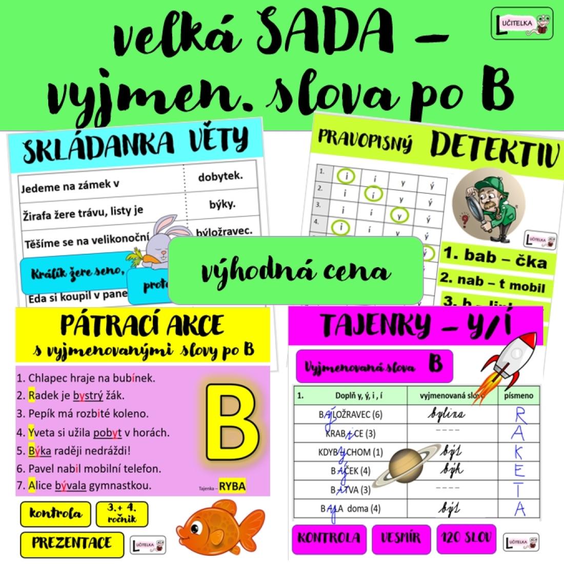Vyjmenovaná slova po B - velká sada | Učitelnice