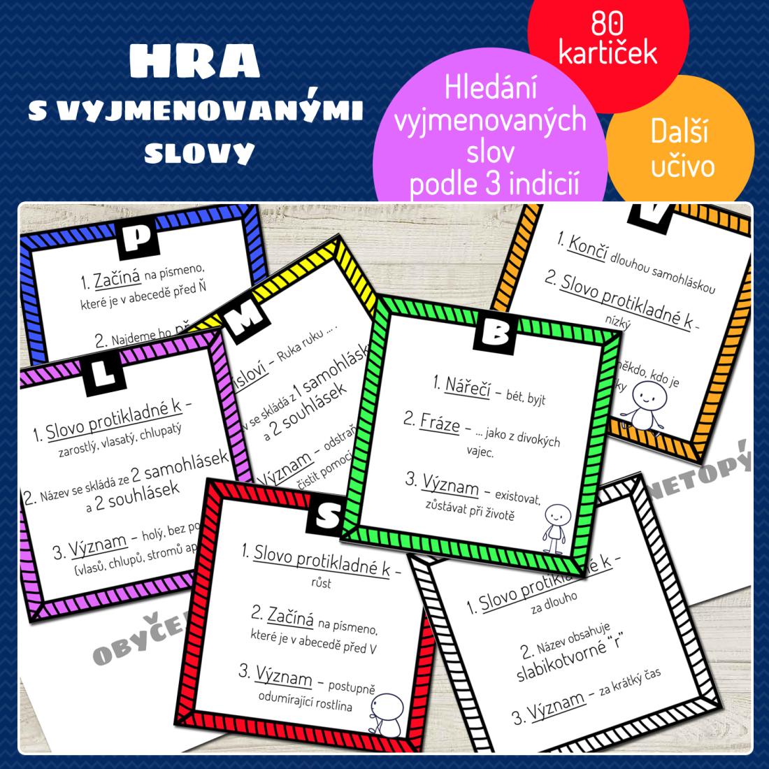 Hra s vyjmenovanými slovy | Učitelnice