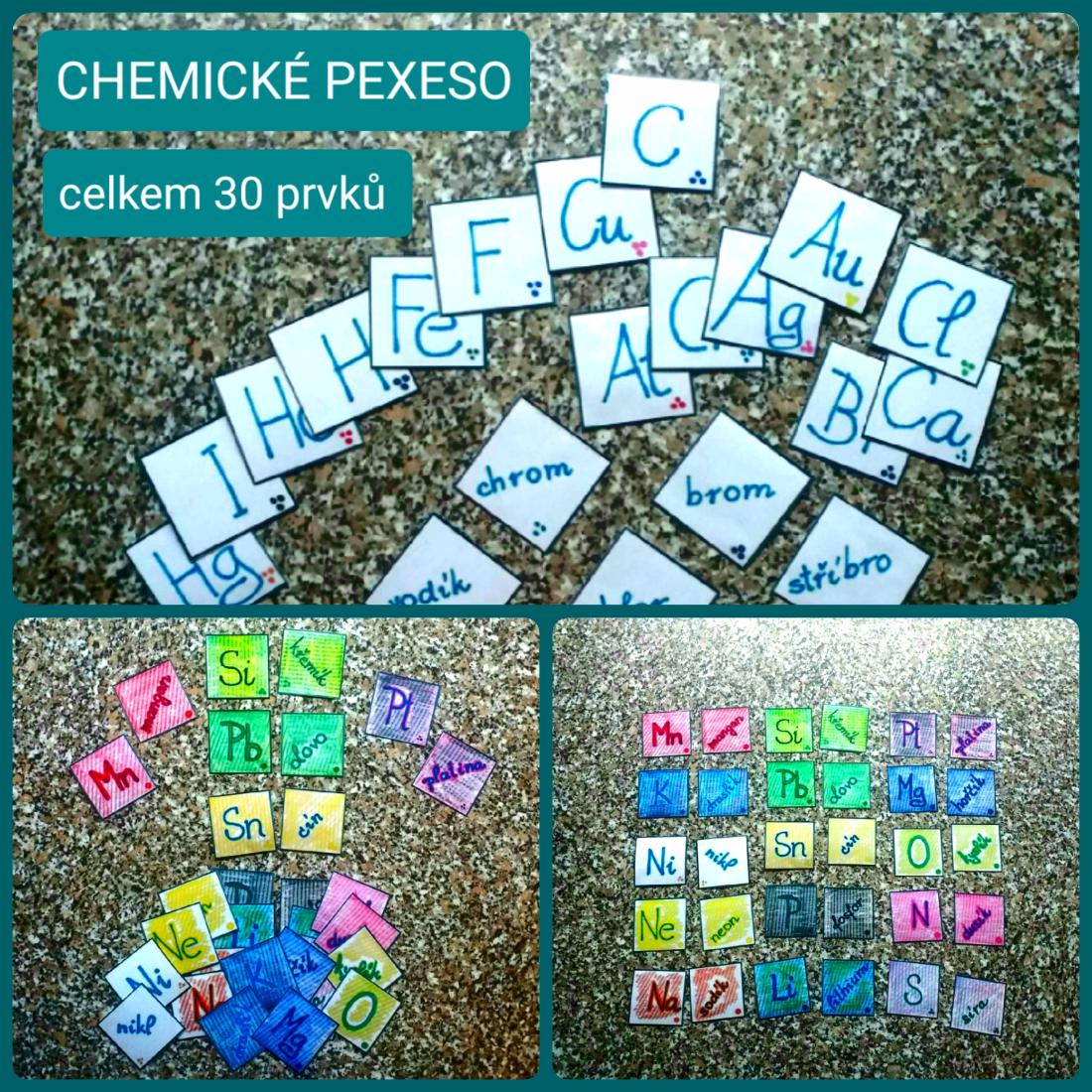 CHEMICKÉ PEXESO - VYBRANÉ PRVKY | Učitelnice