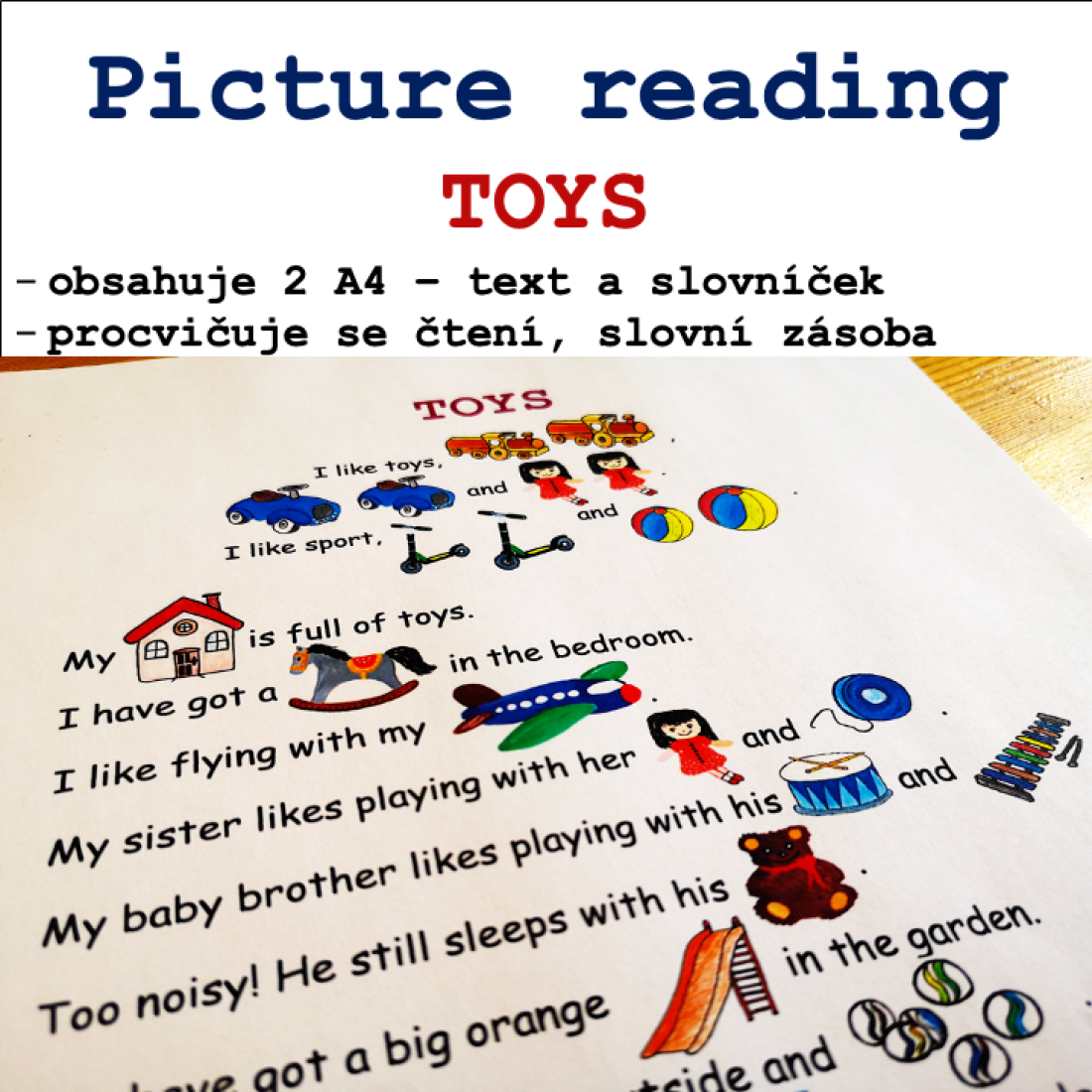Materiál - Picture reading - TOYS