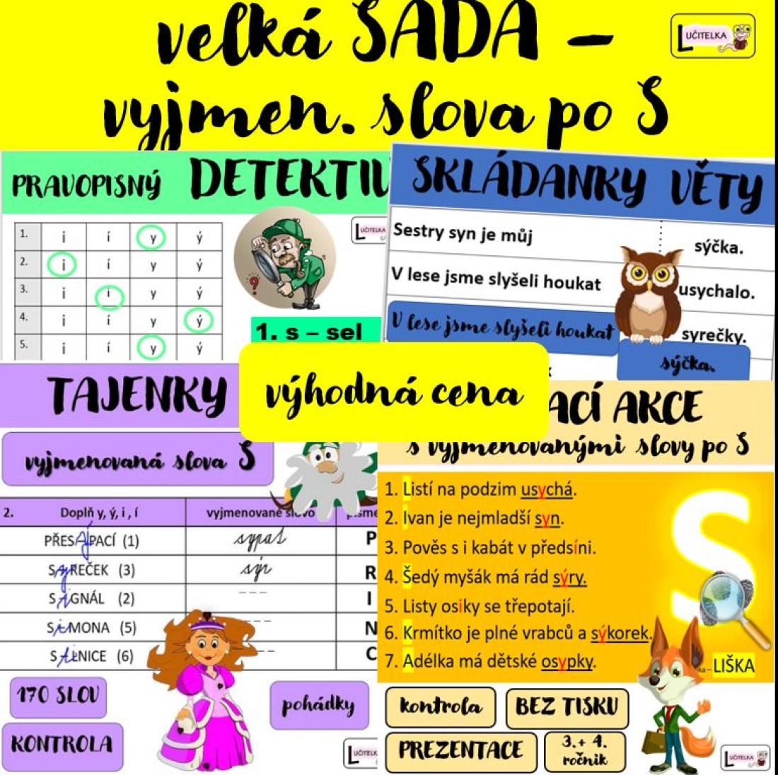 Vyjmenovaná slova po S - velká sada | Učitelnice