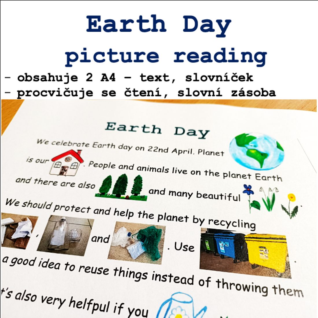 Earth Day - picture reading | Učitelnice