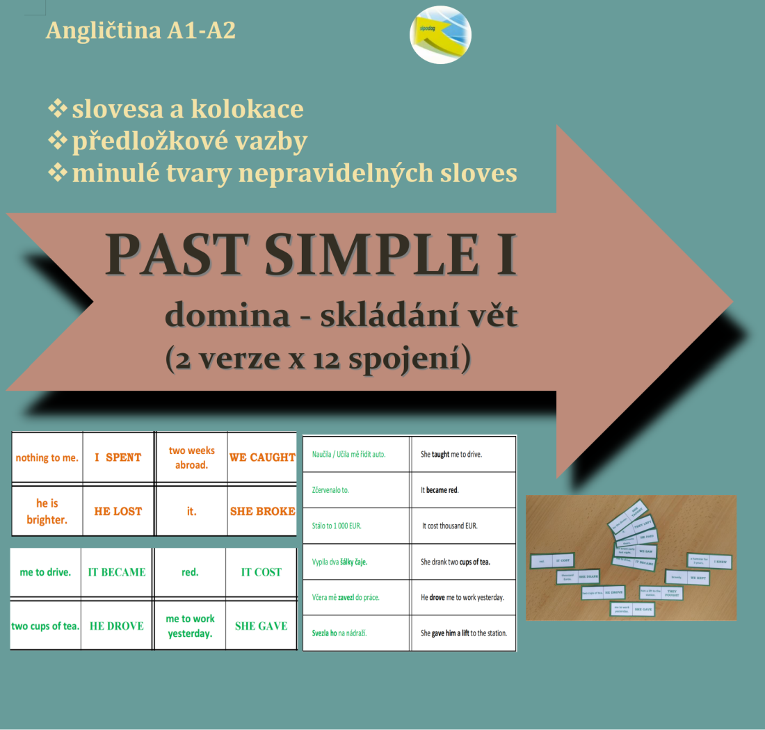 Past simple - domino/skládání vět | Učitelnice