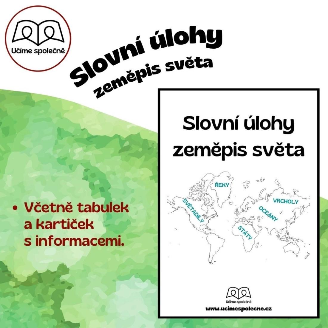 Slovní úlohy – zeměpis světa | Učitelnice