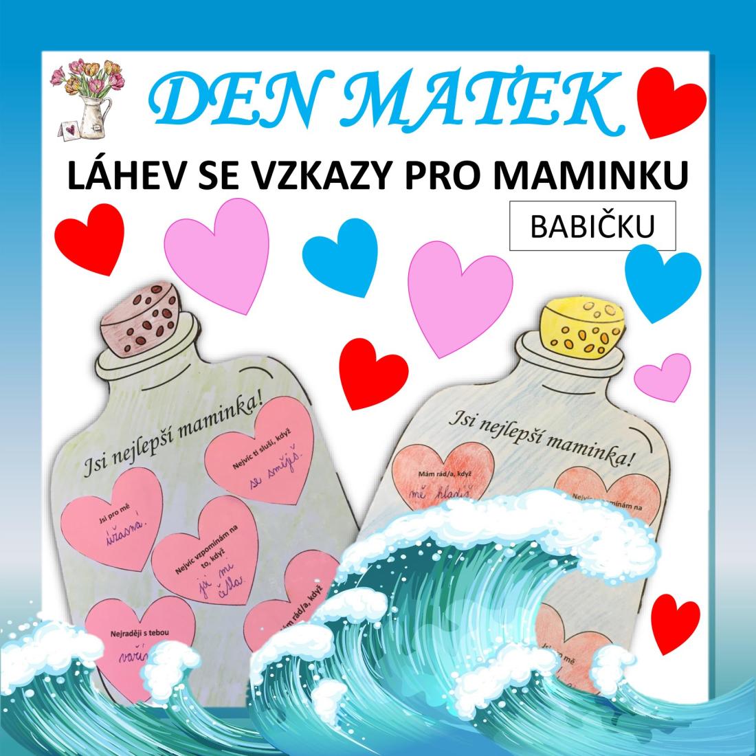 Láhev se vzkazy pro maminku - DEN MATEK | Učitelnice