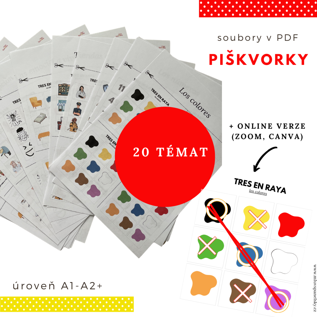Piškvorky ve španělštině (20 témat) | Učitelnice