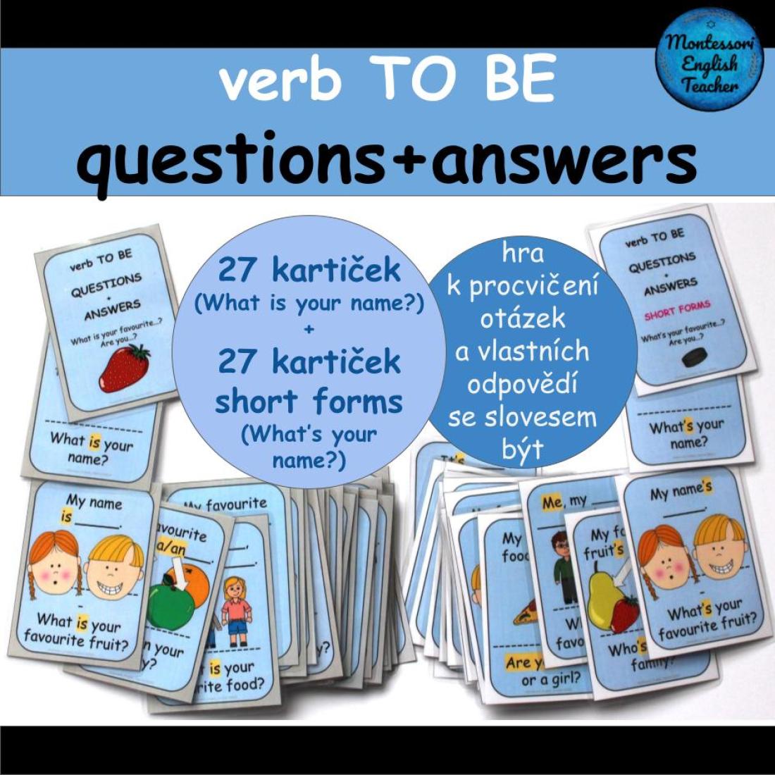 Verb to be - questions+answers | Učitelnice