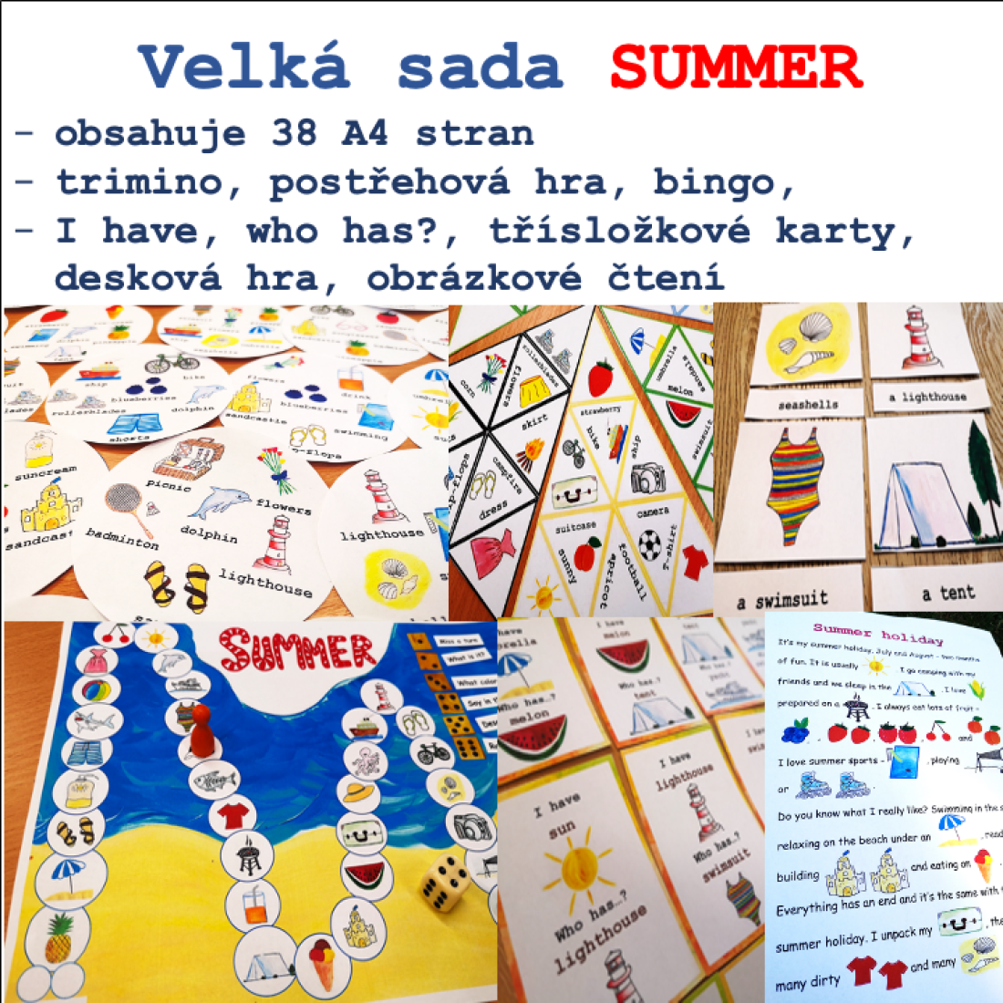 Velká sada aktivit - SUMMER | Učitelnice