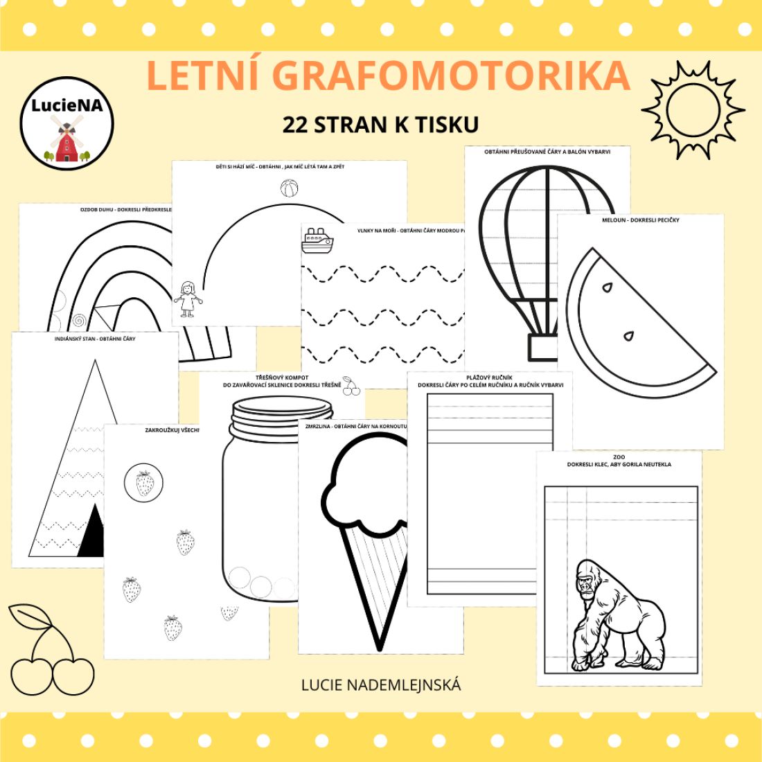 Letní grafomotorika | Učitelnice