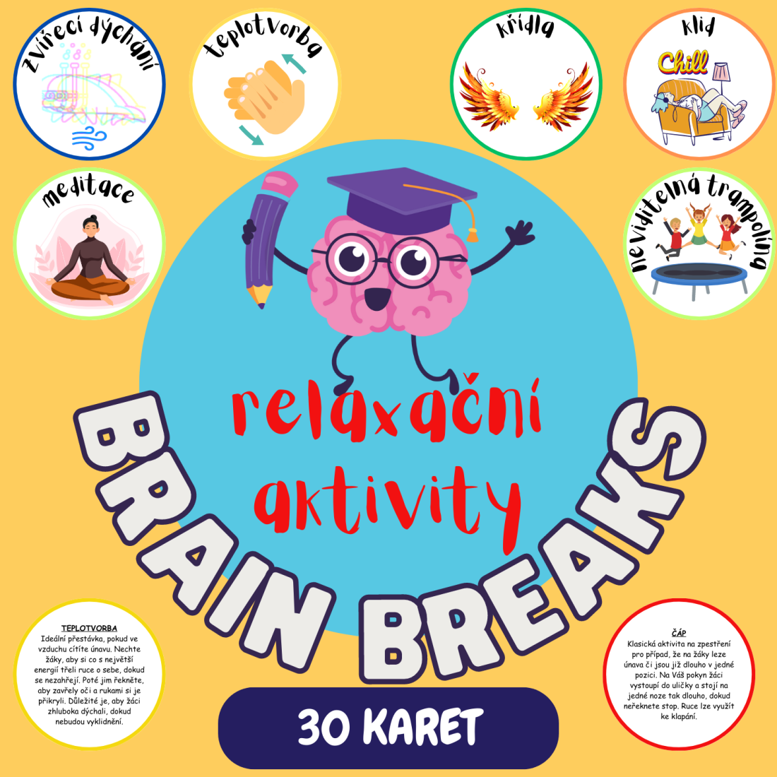 BRAIN BREAKS karty - aktivizace do hodin + wordwall | Učitelnice