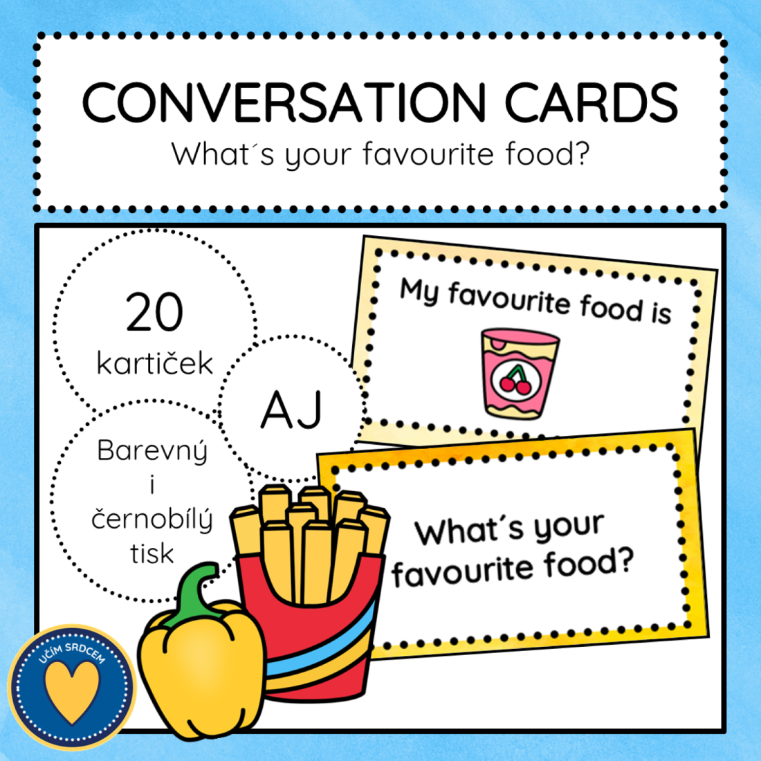 Materiál - Conversation cards - What´s your favourite FOOD?